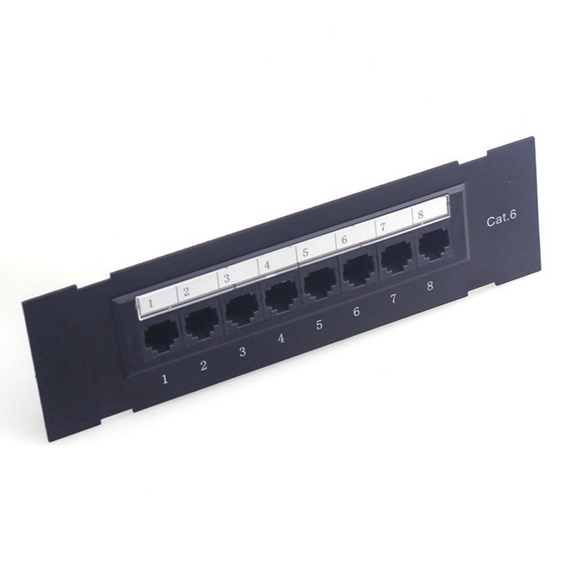 8 Port Patch Panel for Cat. 6 Versatile Data Center Plastic Wall Mount ...