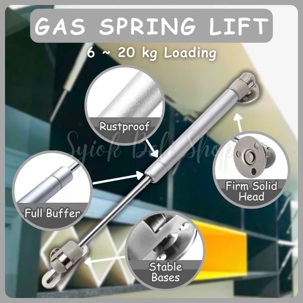 Gas Spring Door Lift Pneumatic Support Hydraulic Kitchen Cabinet ...