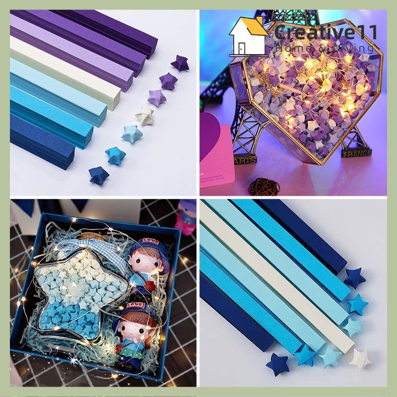 540pcs Colorful Paper Origami Stars Diy Origami Stars Paper Strips Hand ...