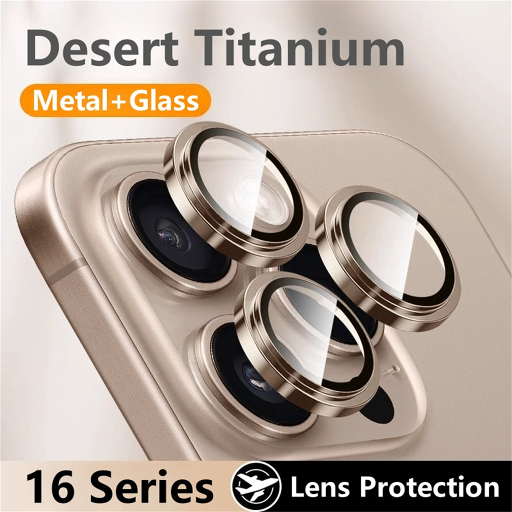 Desert Titanium Color for IPhone 16 Pro Max Metal Ring Camera Lens ...