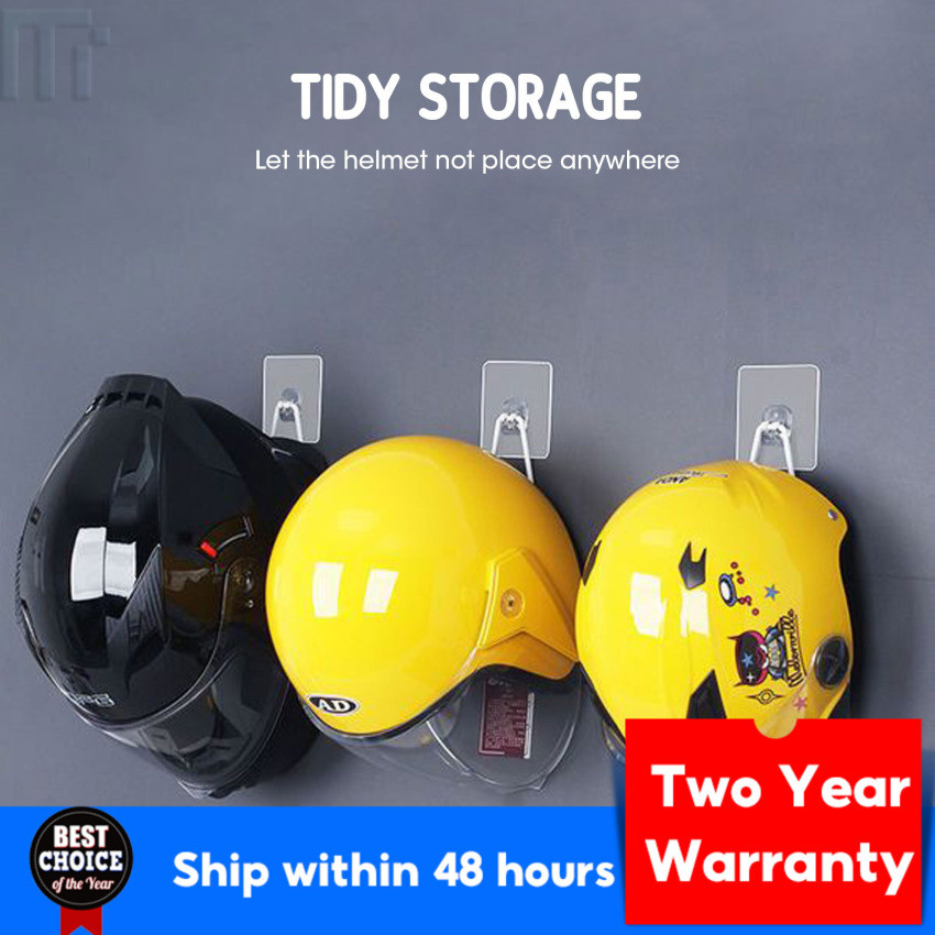 Motorcycle Helmet Rack Wall Mount Metal Bike Helmet Holder Mount ...