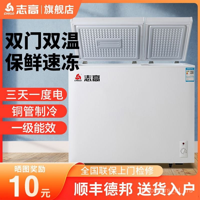 Chigo Two-Door Refrigerator Household Double Temperature Mini Fridge ...