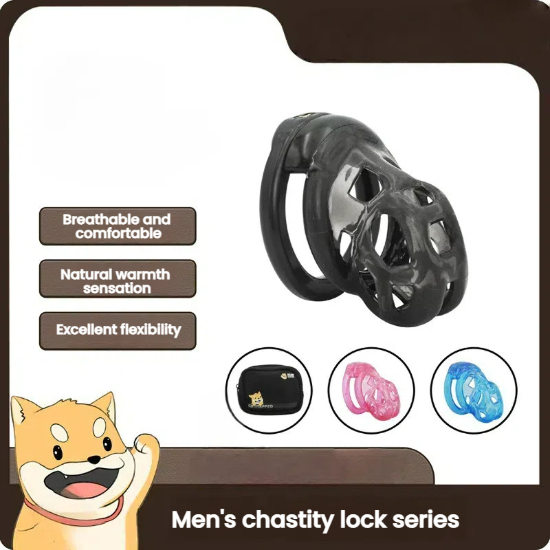 【M·E】Male chastity cage bird cage soft rubber chastity lock adult toy ...