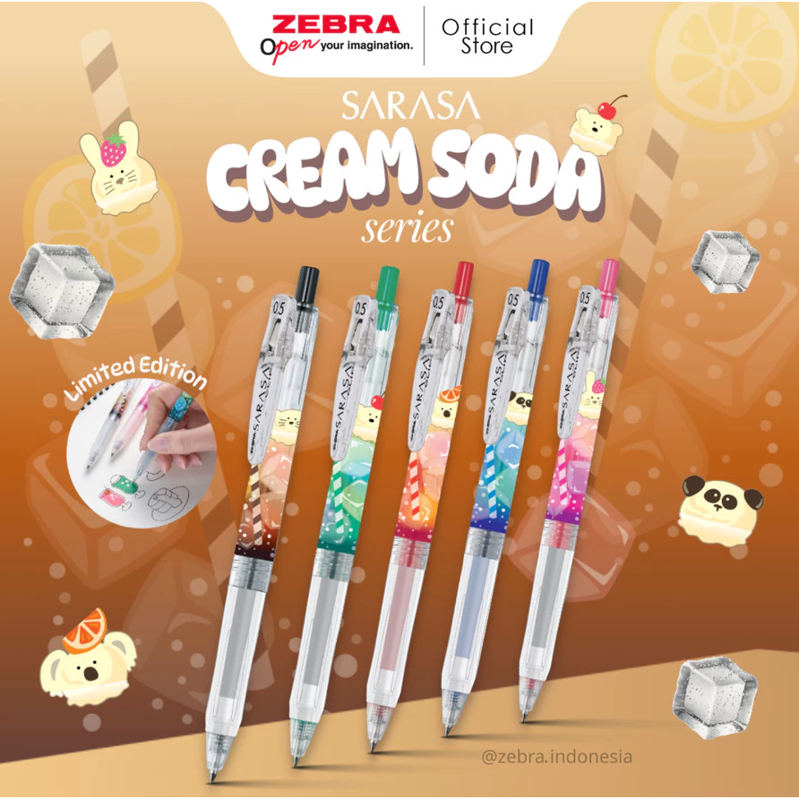 Zebra Sarasa Gel Pen 0.5mm Limited Edition Cream Soda Series [Per 1 Pcs ...