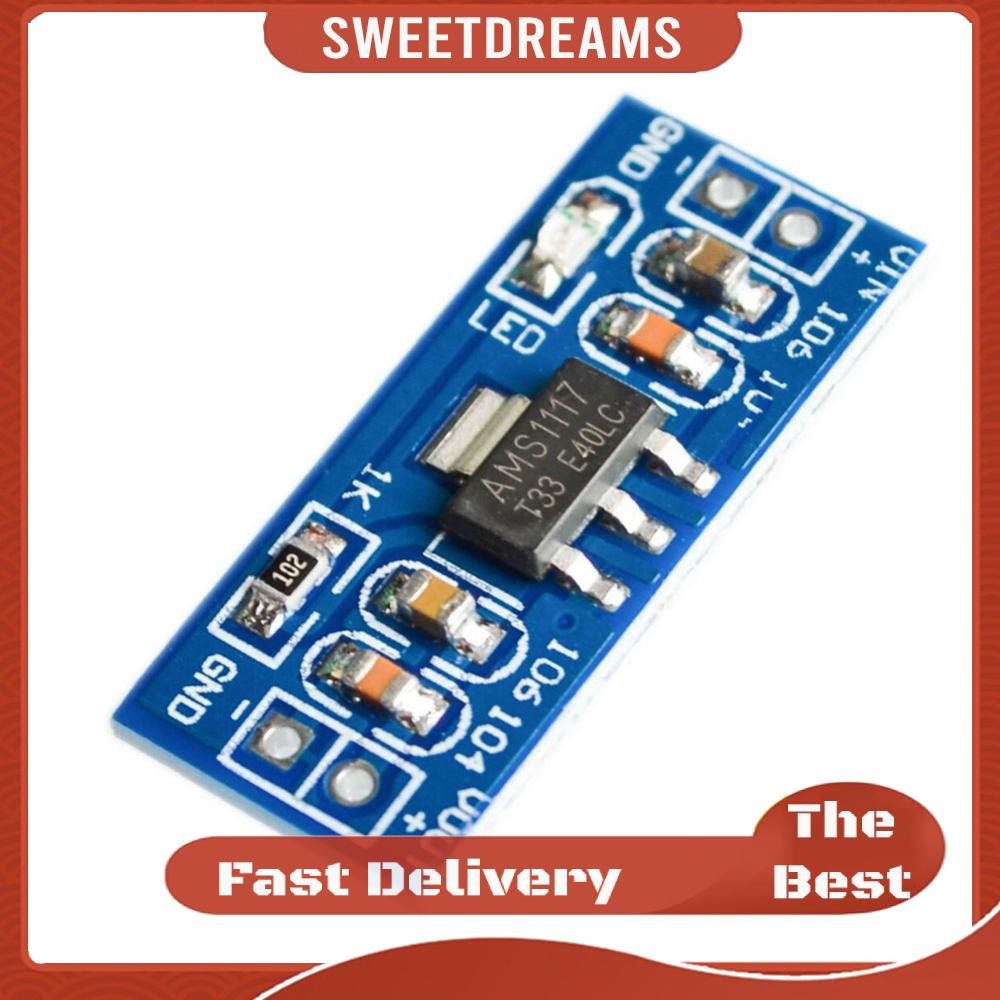 AMS1117 Power Supply Module 4 Pin Step-Down Linear Voltage Regulator ...