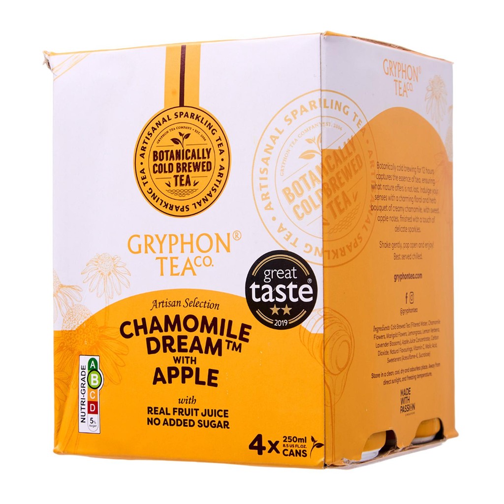 Gryphon Tea Company Chamomile Dream with Apple Cold Brew Sparkling Tea ...