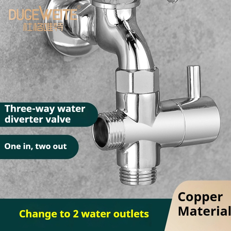 [Ready Stock] All Copper Three-way Water Divider One Point Two Switch ...