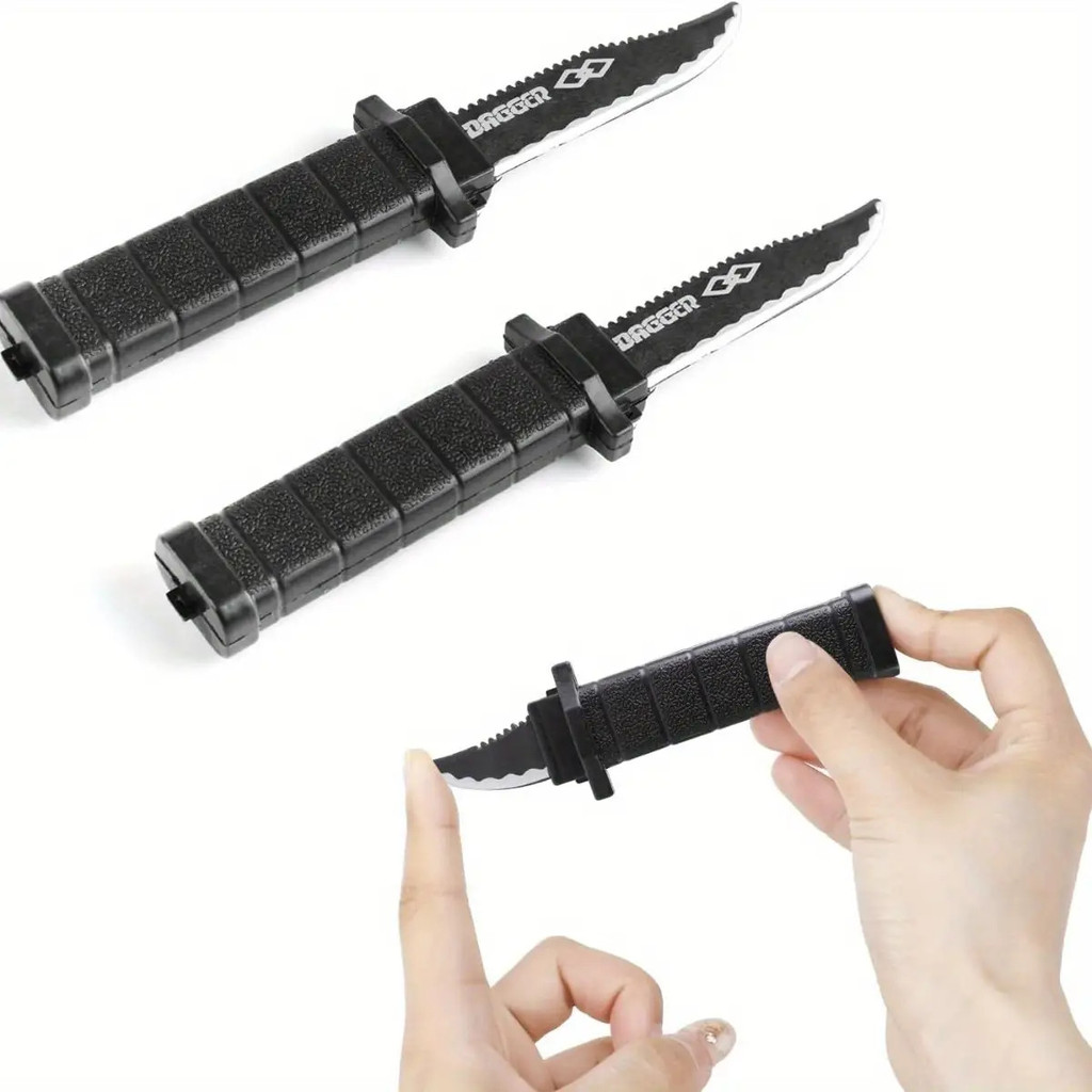 5-Piece Magic Retractable Fake Knife, PVC Fake Blade, Suitable for ...