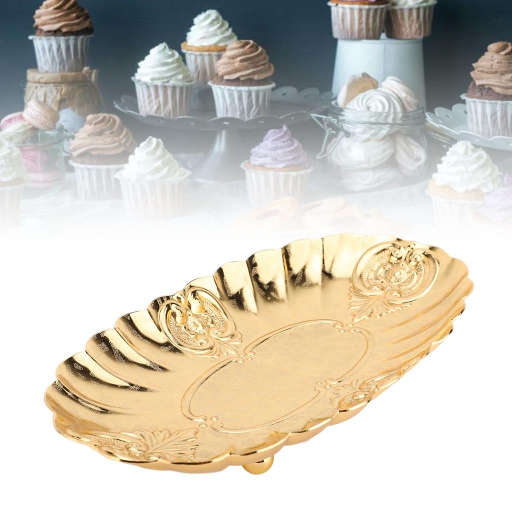 foreststore-sg Metal Oval Tray Snack Dinner Food Display Small Serving ...