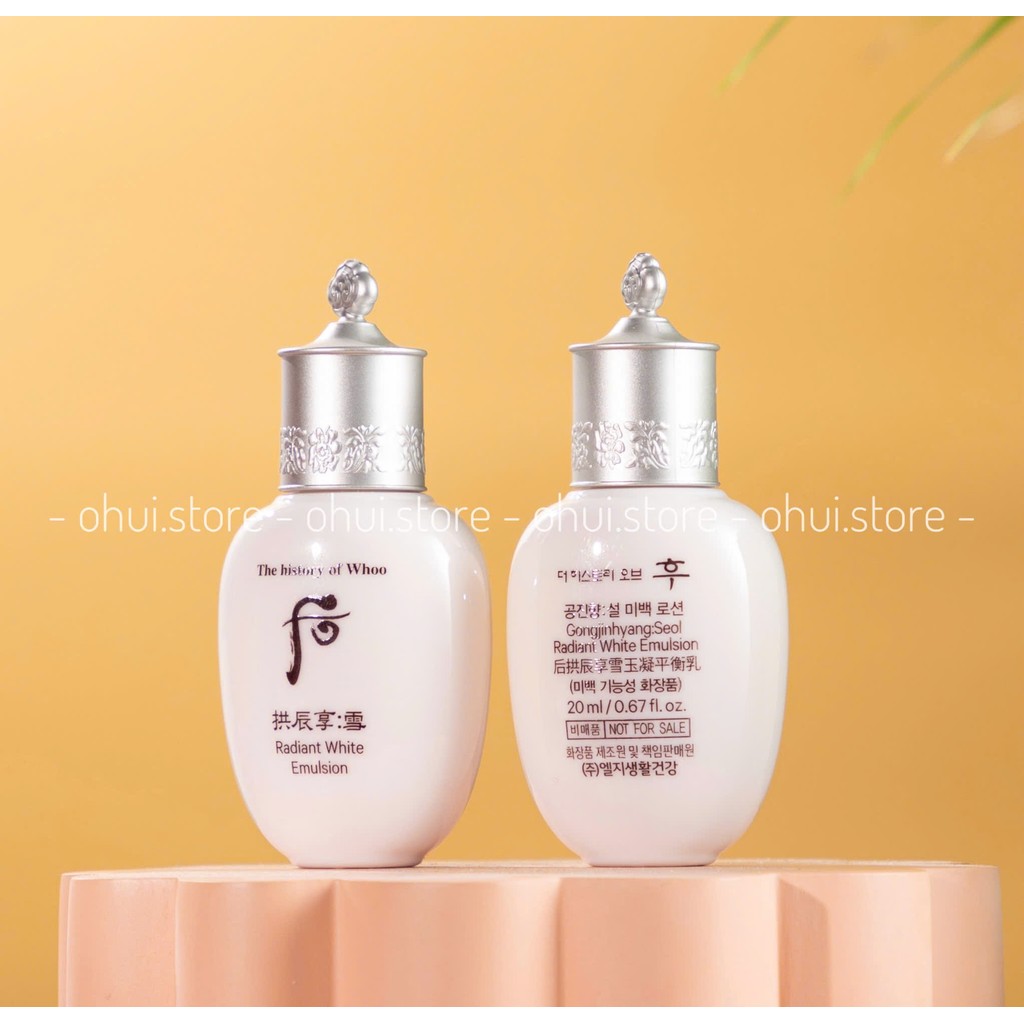 Whoo Radiant Whiten Emulsion Whitening Lotion 20ml - Genuine LG Vina ...