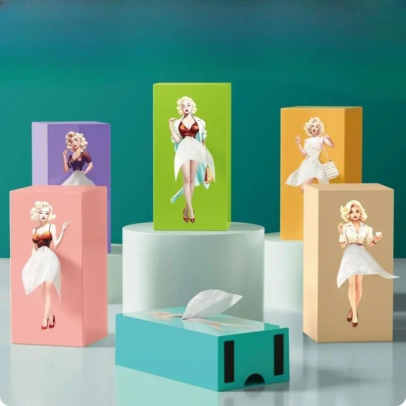 Marilyn Monroe Flying Skirt Tissue Box/Cartoon Anime Girl Tissue Box ...