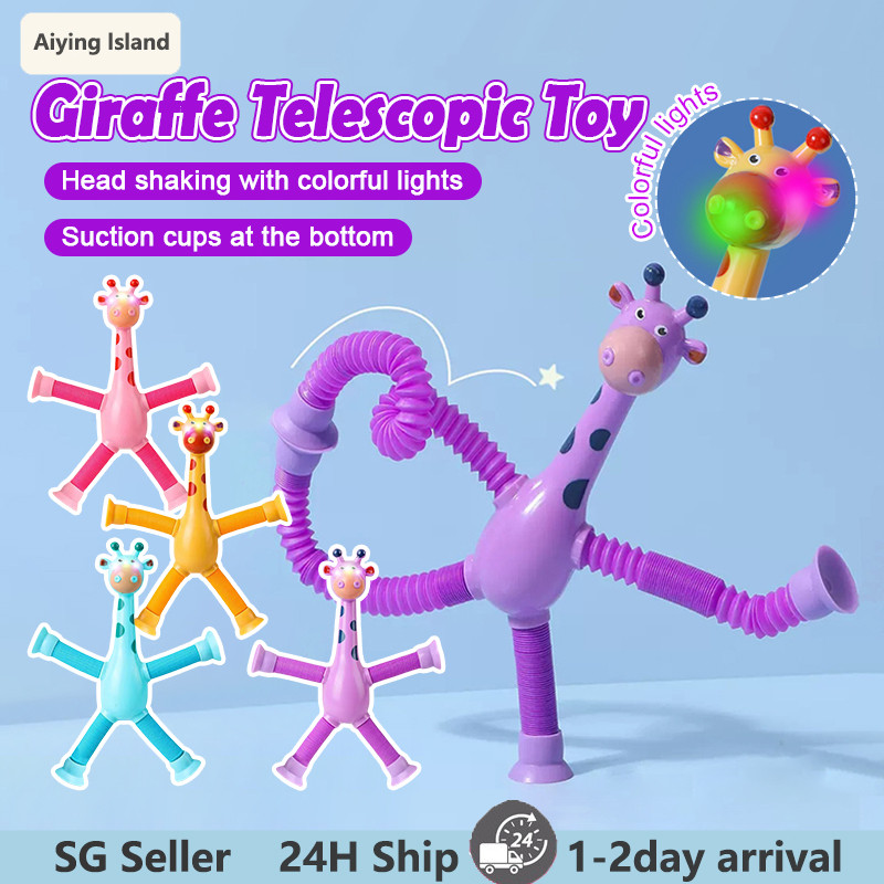 [2-4Day Delivery] DIY Giraffe / Robot Retractable Pop Tube Giraffe Toy ...