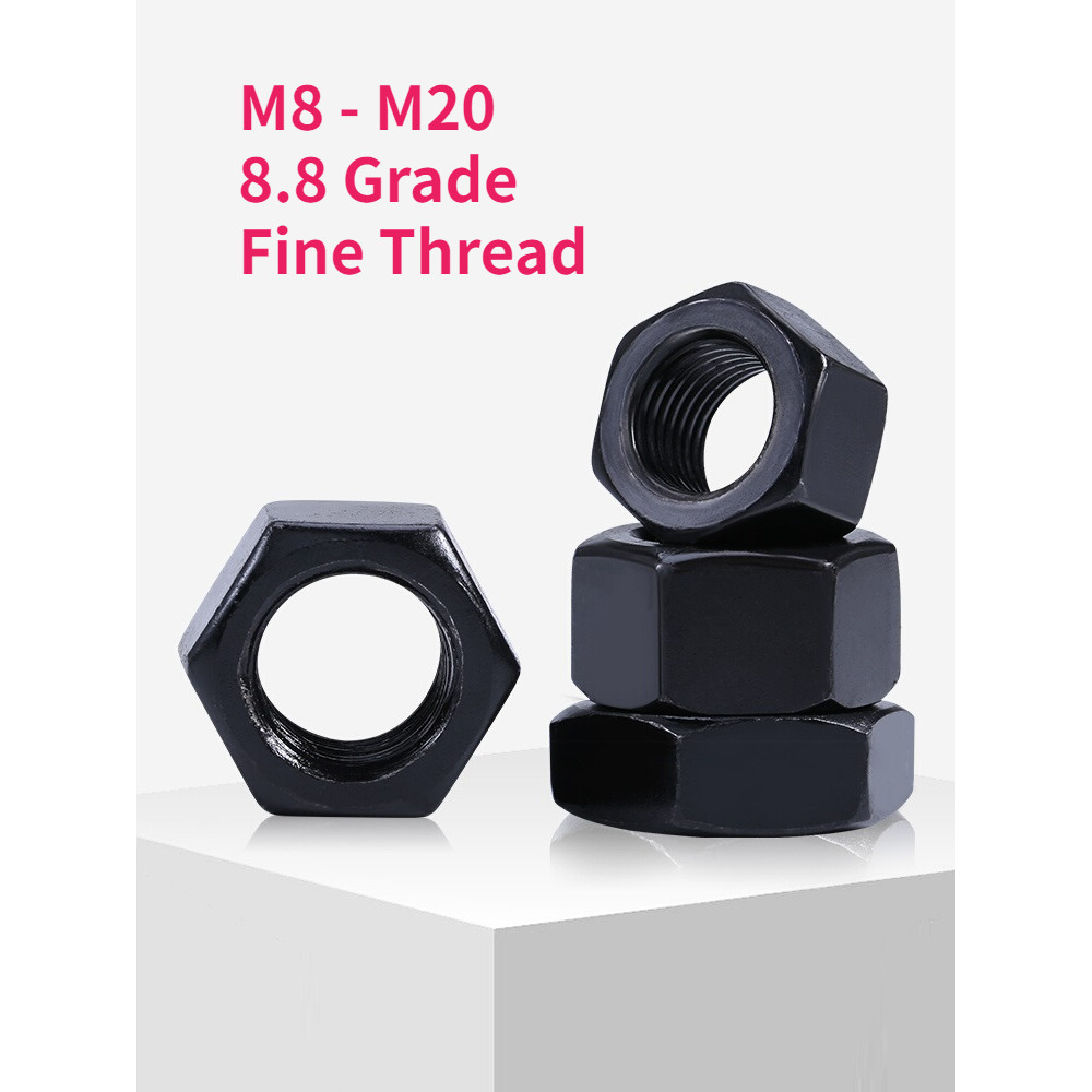 M8 M10 M12 M14 M16 M18 M20 Black 8.8 Grade Carbon Steel Fine Thread ...