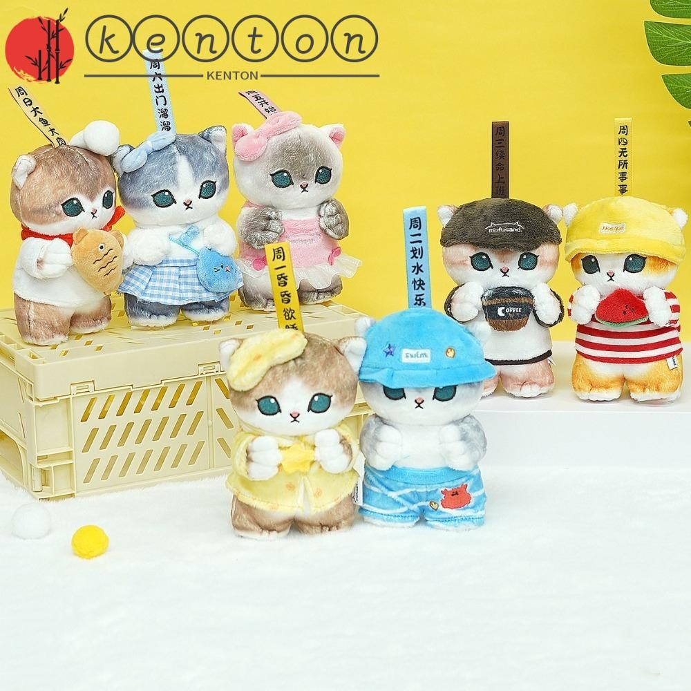 KENTON Cat Plush Doll Keychain, Cross Dressing Work Overtime Shark Cat ...