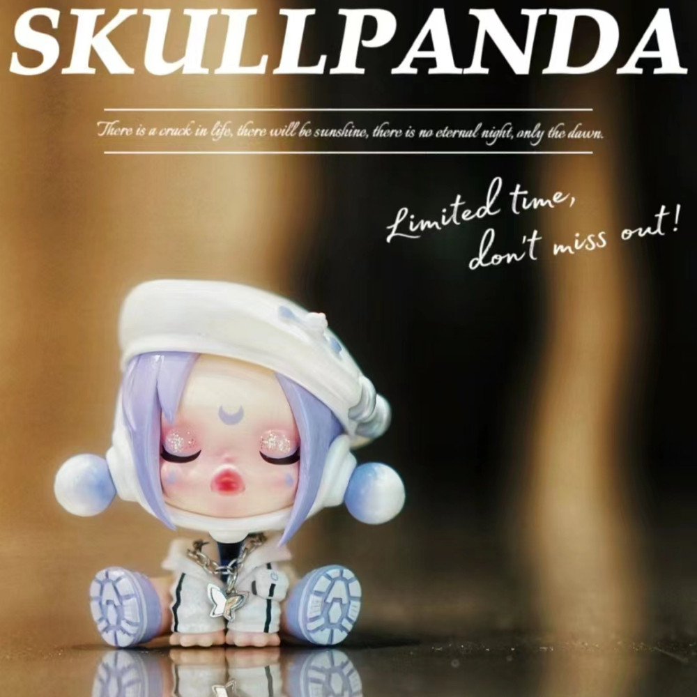 Genuine POPMART SKULLPANDA Night City Series Mystery Box Meditator (Shanghai Global Flagship ...