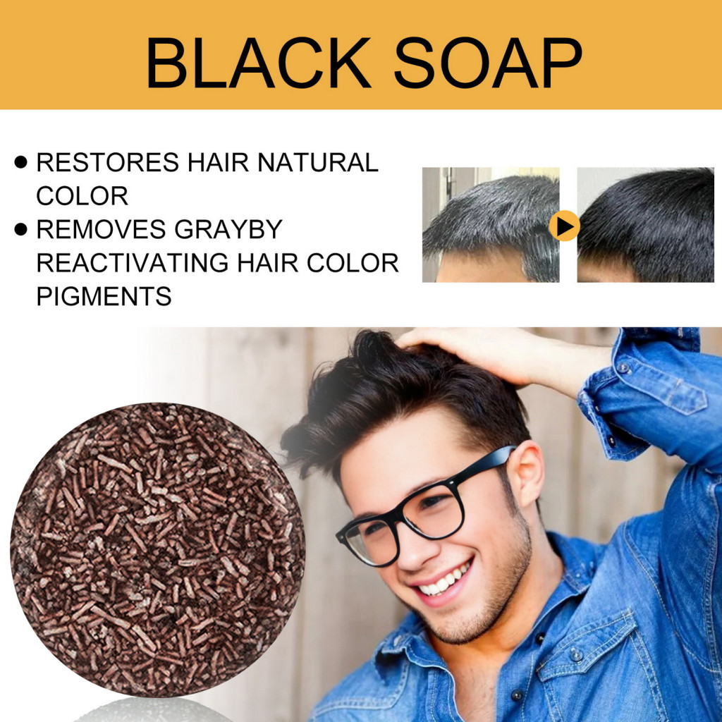 Natural Hair Repair Soap Herbal Shampoo Soap Natural Bamboo Charcoal ...