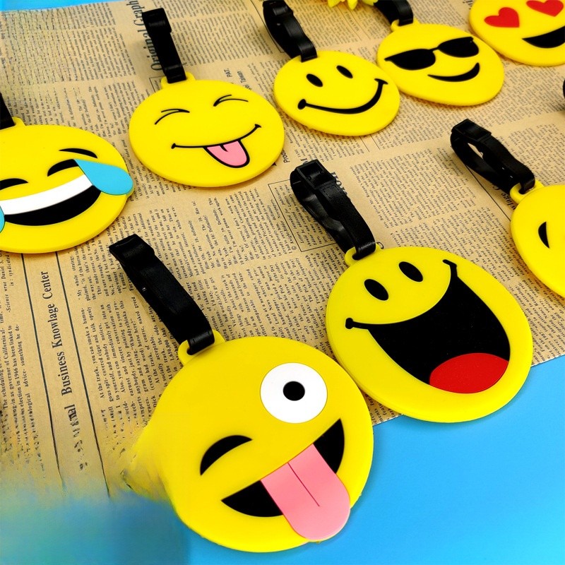Travel Essential Luggage Tag Smiley Face Emoticon Bag Luggage Tag ...