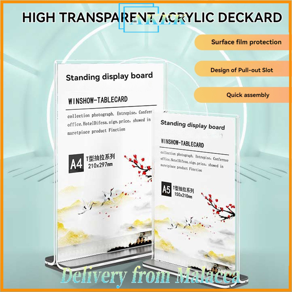 A4 Acrylic Table Card Transparent A5 A6 Table Card Table Sign Double ...