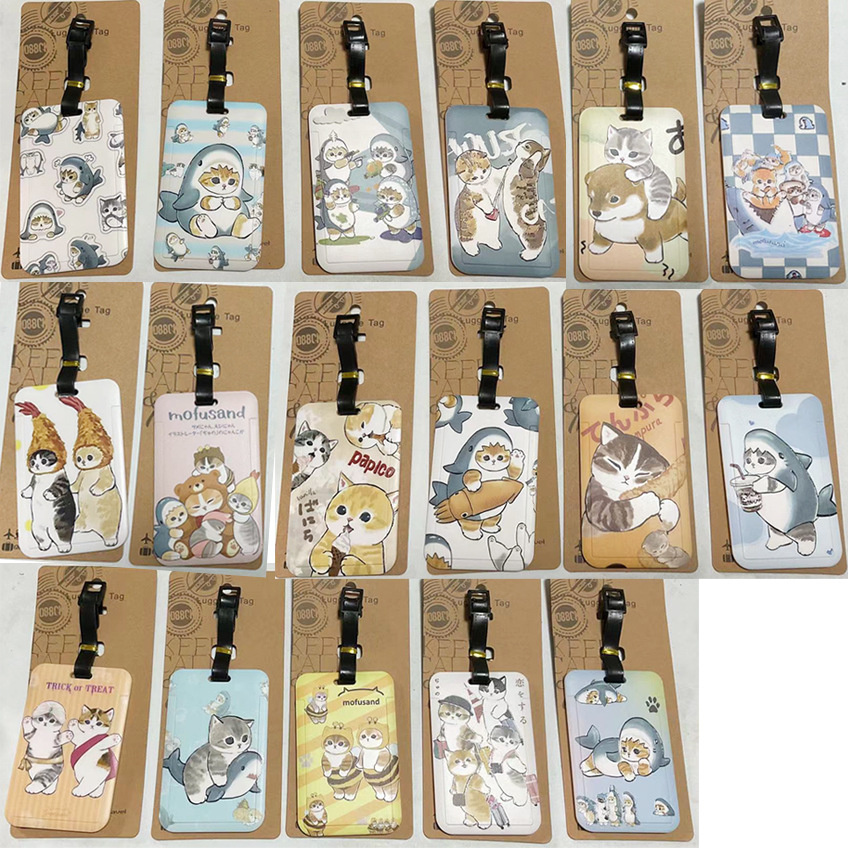 Luggage Tag Tow Tag Boarding Pass Shark Cat Luggage Tag Tow Tag Hard ...
