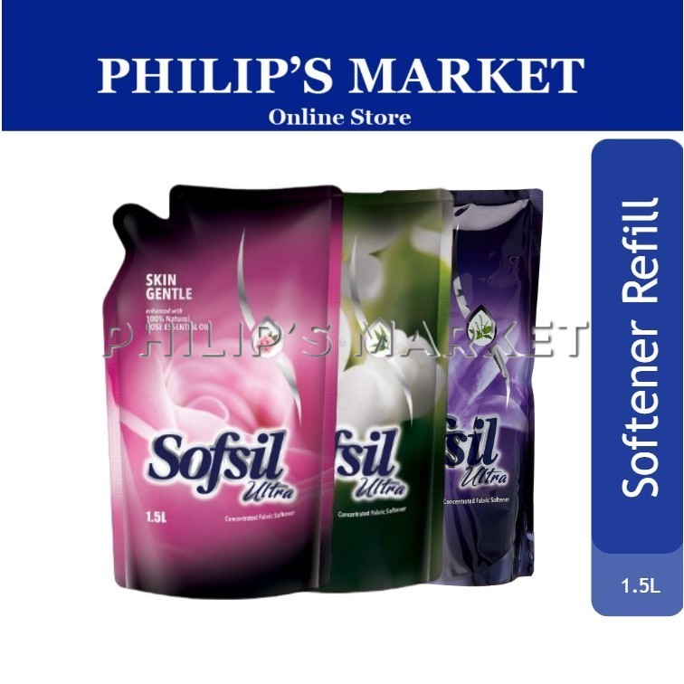 Sofsil Ultra Concentrated Fabric Softener Refill Skin Gentle 1.5L ...