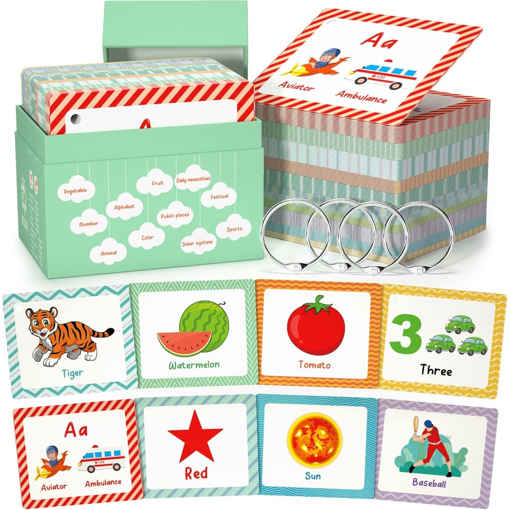 105 Cards, 269 Pictures ABC Alphabet Flash Cards for Toddlers 2-4 Years ...