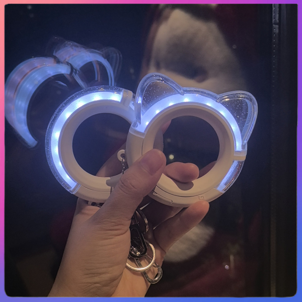 Kpop Idol ITZY Mini Light Ring Keychains Cat Ears Lightstick Keyring ...