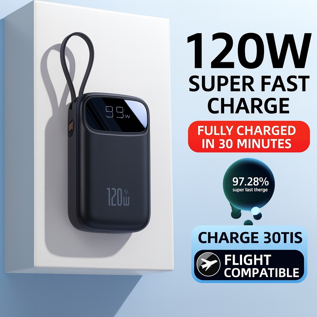 [3C Certified] 20,000mAh Super Fast Charging Power Bank | Built-in ...
