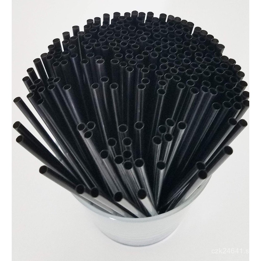 MRMX Brand 1,000ct Black Plastic Sipping Stir Straws for Coffee ...