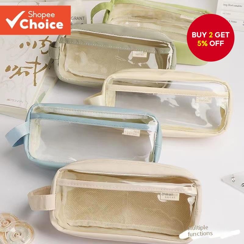 INS Style Transparent Pencil Case | Large Capacity | Waterproof ...