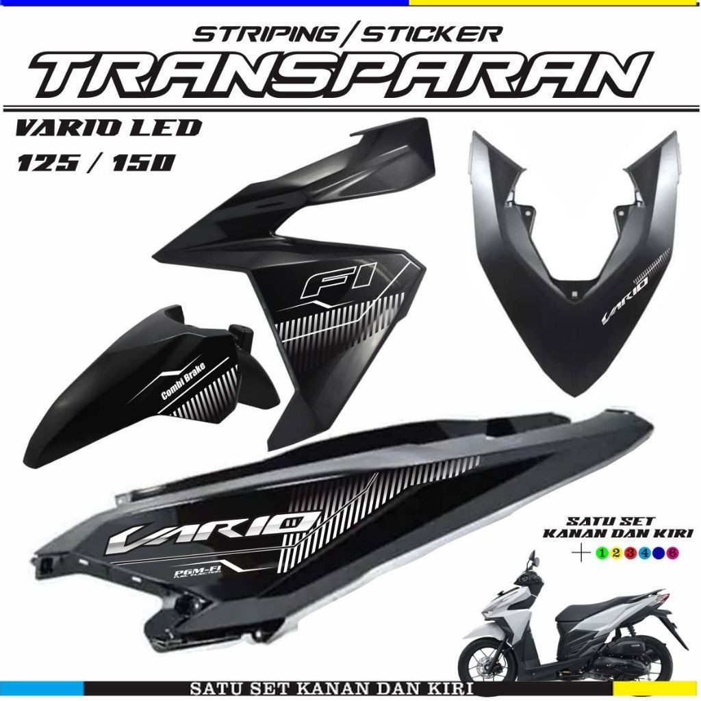 VARIATIONS OF URBAN VARIO LED TRANSPARENT STRIPING UV STICKER MOTIFS ...