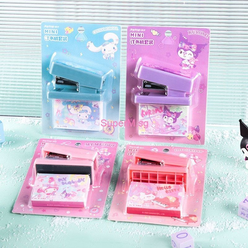 Sanrio Mini Stapler Set,Kuromi Melody Portable Children And Students Lovely Stapler,Cartoon Cute ...