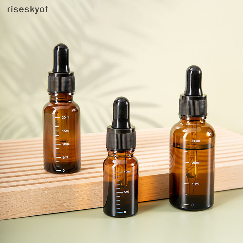 riseskyof 5ml-100ml Dropper Bottles With Scale Reagent Eye Drop Amber ...