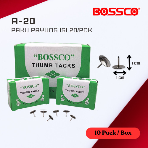 WHOLESALE BOSSCO Umbrella Nails BOSSCO Thumb Tacks/ BOSSCO Pins 1 Box ...