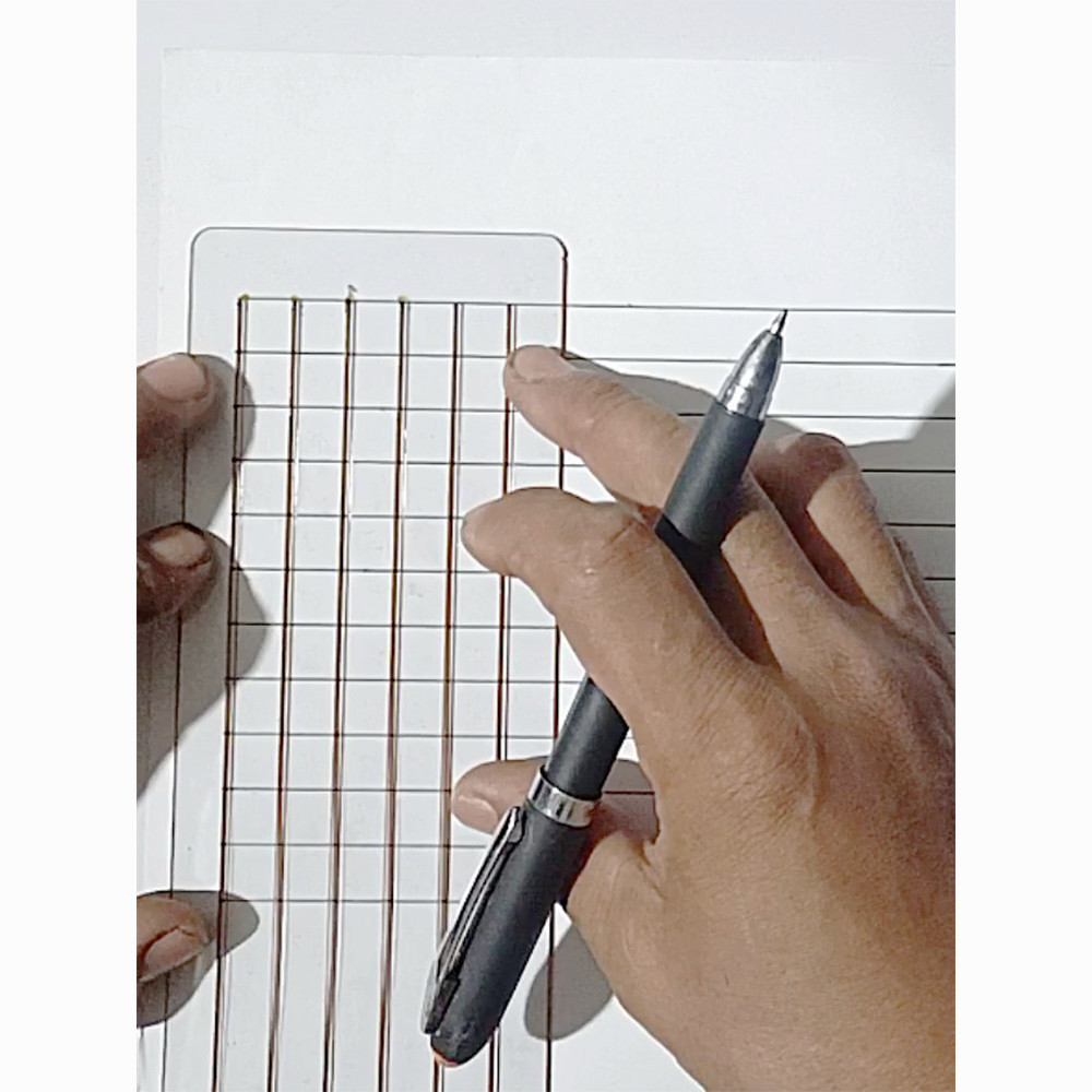 {Drawing Ruler} Grid Drawing Straight Line Ruler Handy Tool ...