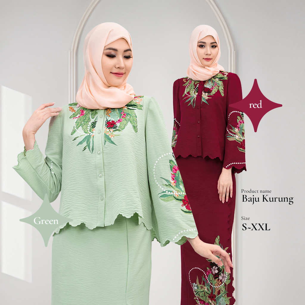 Sulam Baju Kebaya Hitam Baju Kurung Baju Raya Sulam 2025 Elegance ...