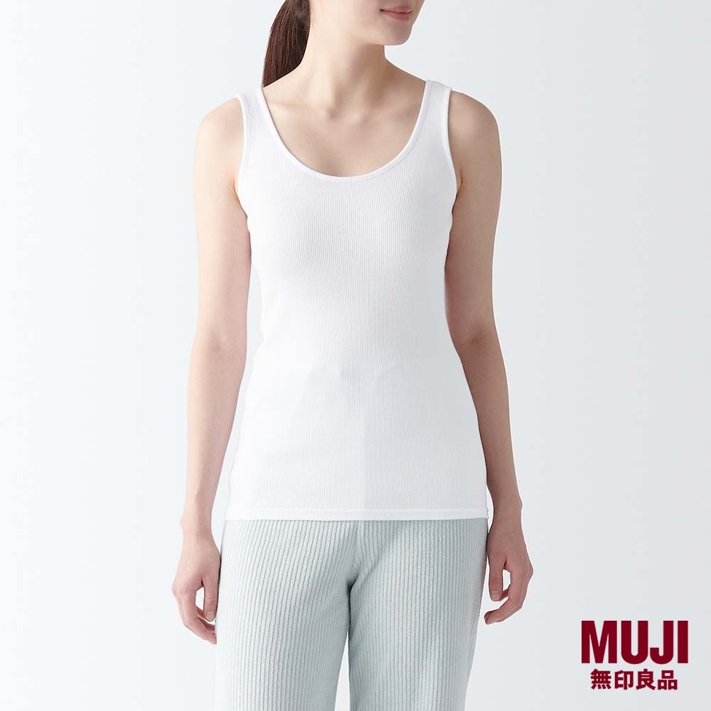 MUJI Ladies Ribbed Tank Top | Shopee Singapore