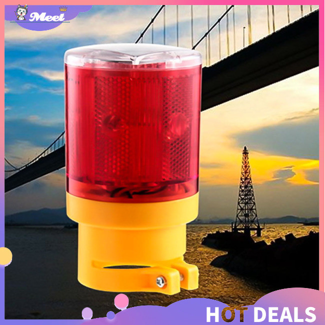MEE Solar Powered Traffic Warning Light LED Bulb Lamp for Construction ...