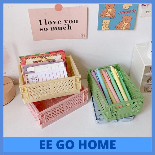 Foldable Storage Box Foldable Basket Desktop Stackable Organisers ...