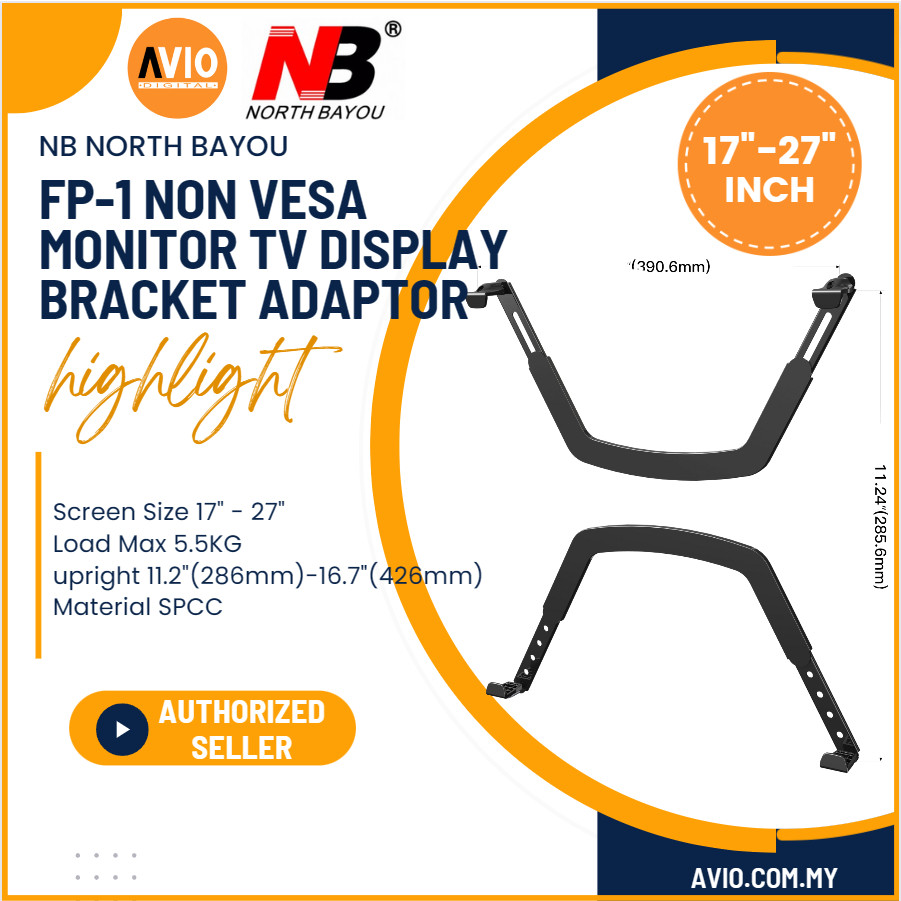 NB North Bayou FP-1 17"-27" 17 19 20 22 24 27 Inch TV Bracket Non Vesa ...