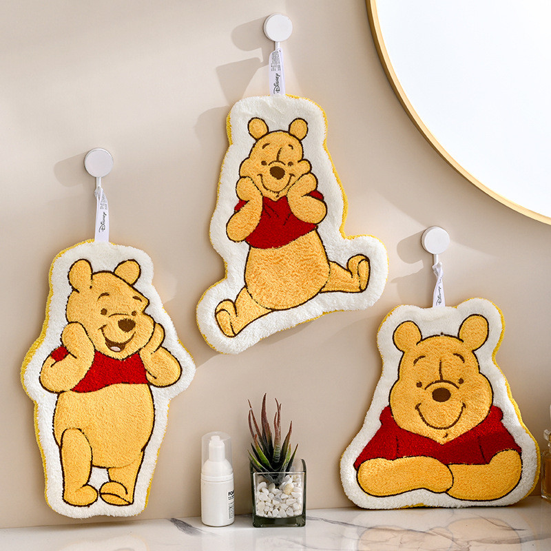 Winnie the Pooh Hand Towel Can Hang Cartoon Bathroom Absorb Water No ...