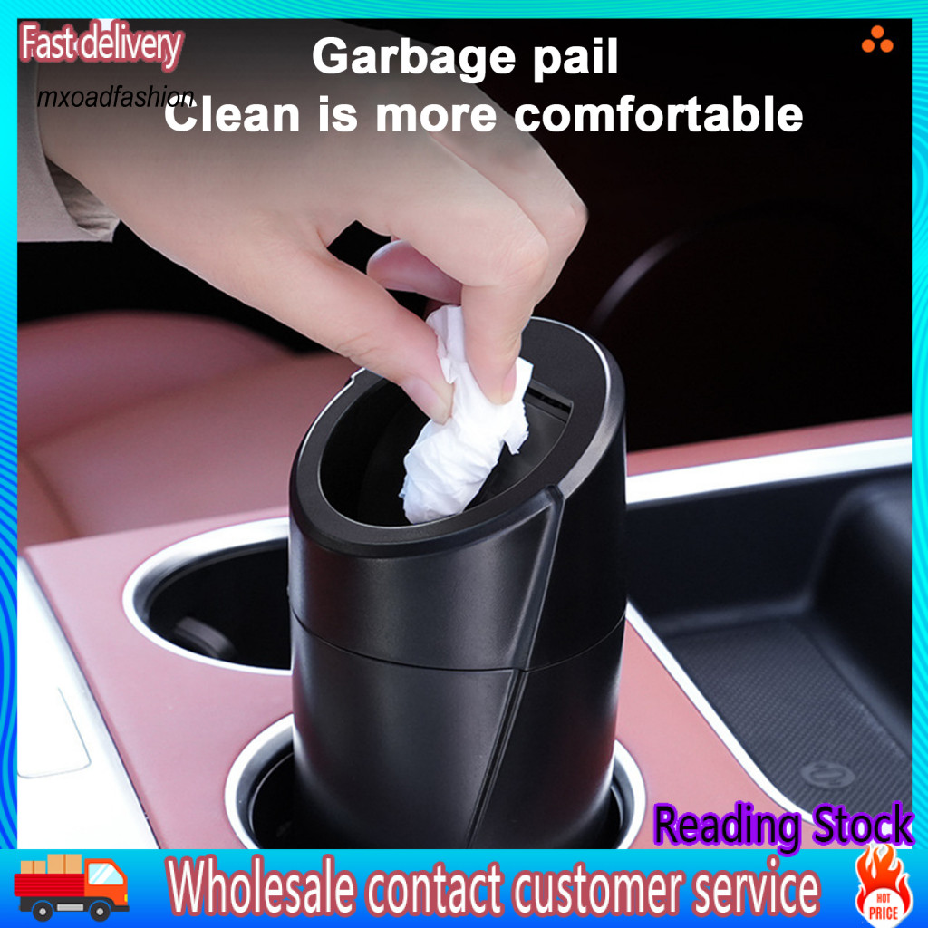 MX_ Desktop Trash Mini Car Garbage Bin Waterproof Car Trash with Flip ...