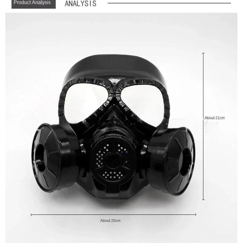 Luminous Mask Airsoft CS Cosplay Clothing Protection Full Face LED Gas ...