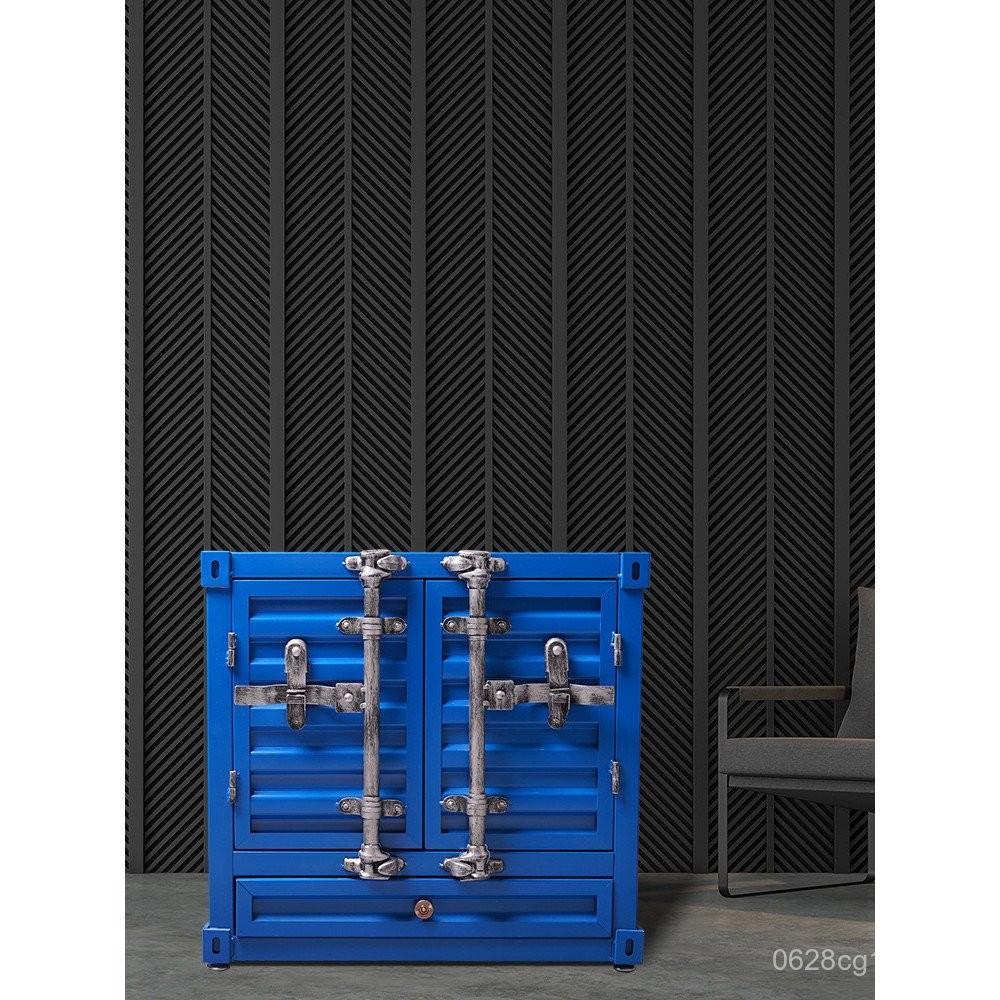 Industrial Style Metal Bedside Table Storage Cabinet Low Cabinet Iron ...