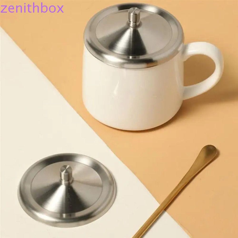 ZENITHBOX Stainless Steel Cup Lids, Dust-Proof Leakproof Mug Cover ...