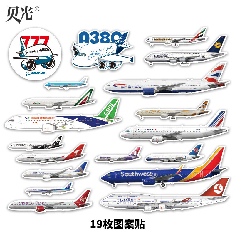 Airplane Stickers Boeing Airbus Airplane Stickers A380 Boeing 777 Model ...