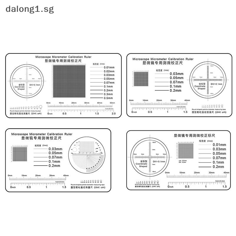[dalong1] Soft Ruler Microscope Micrometer Calibration Slide Line Width Particle Diameter ...
