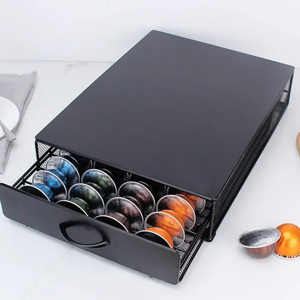 【Local】Coffee Pod Capsule Drawer for 40pcs Capsules in Black, Coffee ...