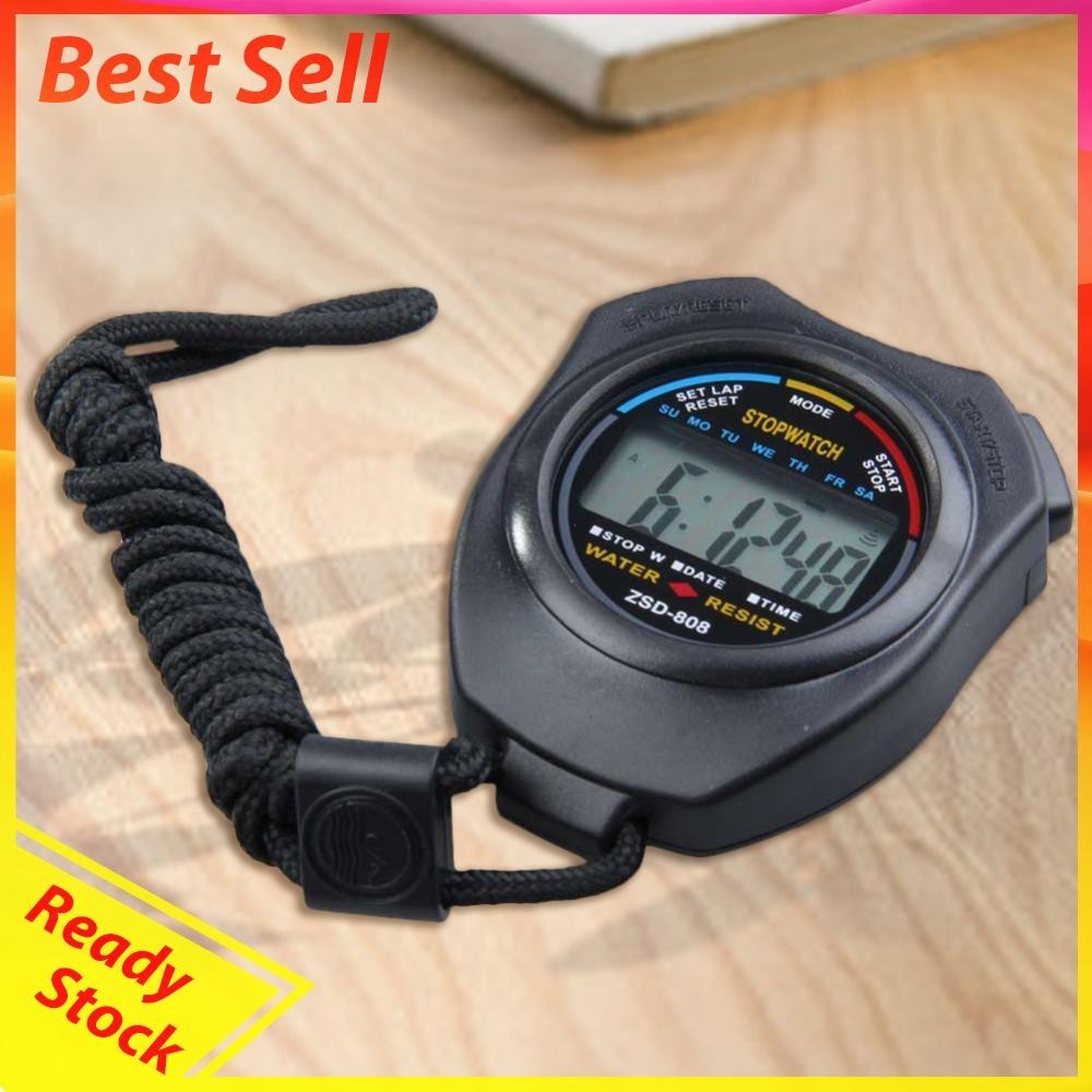 New Digital Running Timer Chronograph Sports Stopwatch Counter With