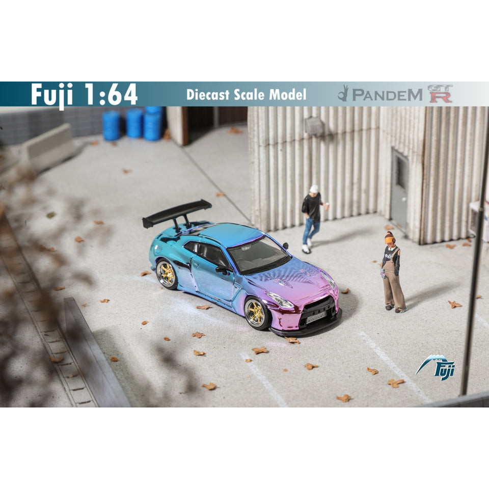 [FUJI] 1/64 PANDEM Skyline GTR R35 - Chome Blue/Pink(Limited 599 pcs ...
