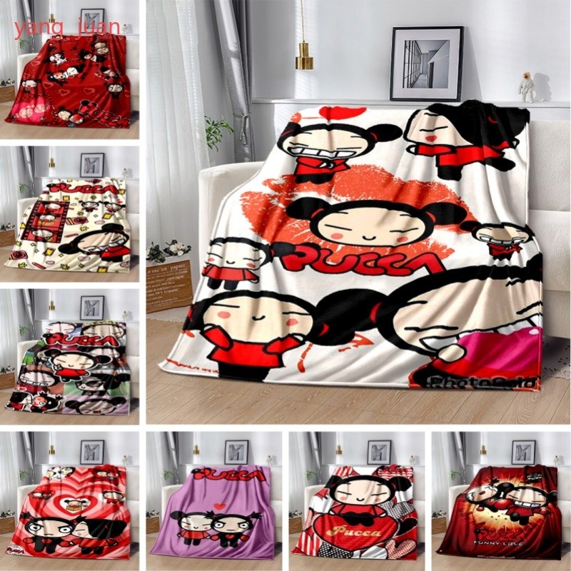 Chinese Doll Pucca Garu Blanket 3D Printed Cute Anime Cartoon Character ...